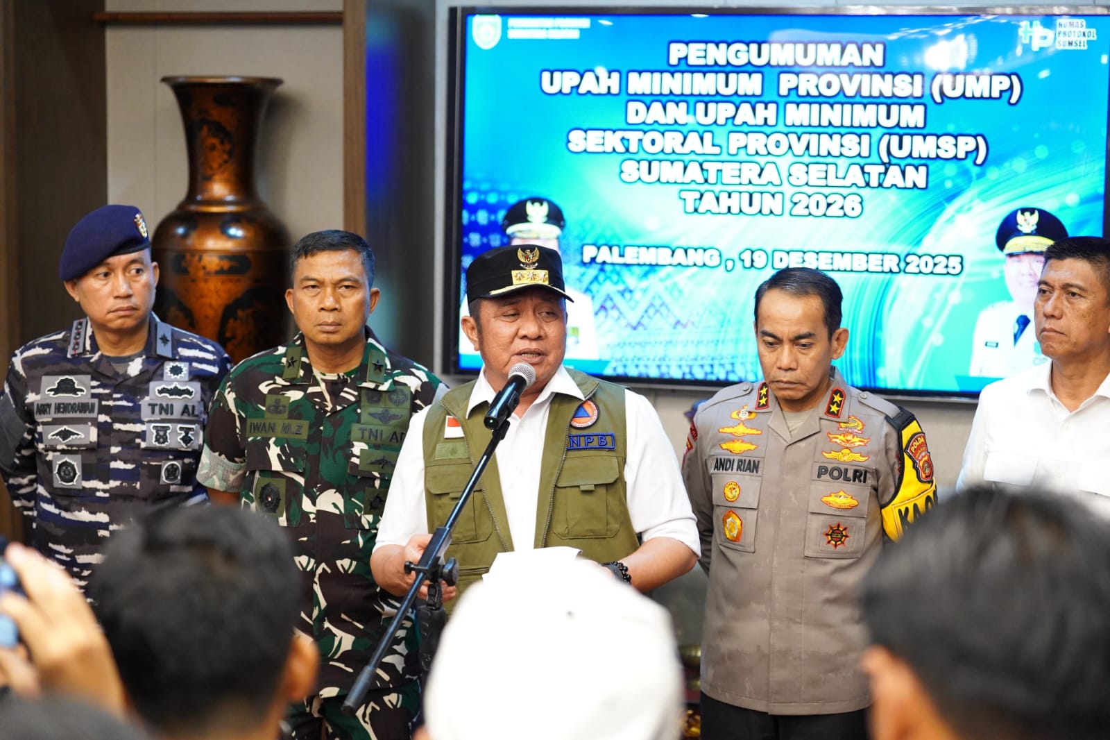 UMP Sumsel 2026 Naik 7,10 Persen